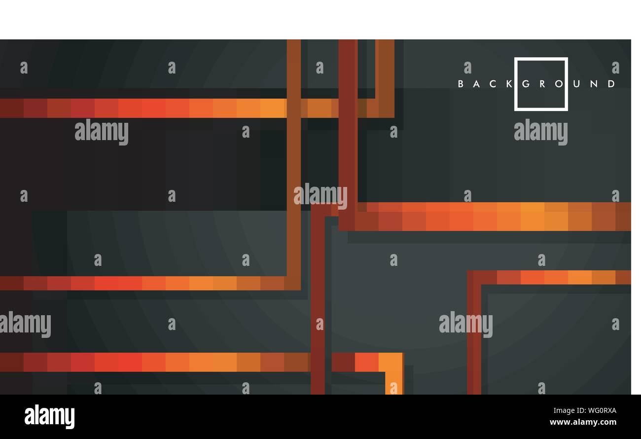 Vector Modern Abstract Squares Backgrounds . with a black orange ...
