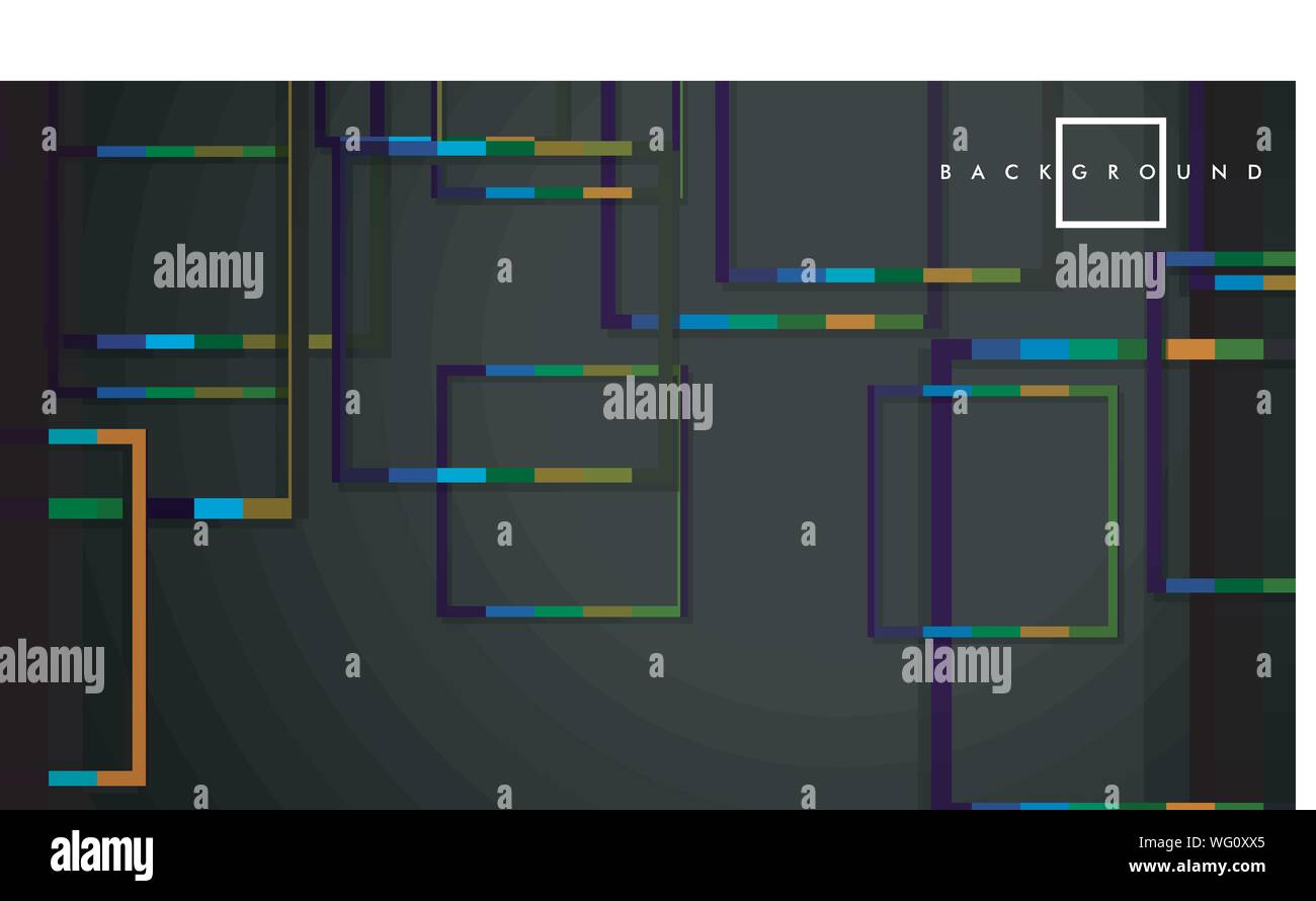 Modern Abstract Vector Box Background. with colorful gradient strips ...