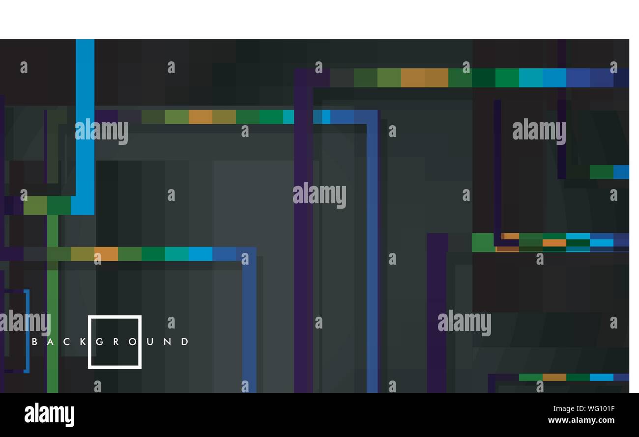 Modern Abstract Vector Box Background. with colorful gradient strips ...