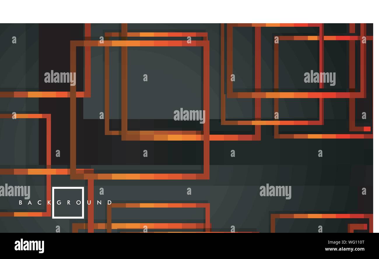 Vector Modern Abstract Squares Backgrounds . with a black orange ...