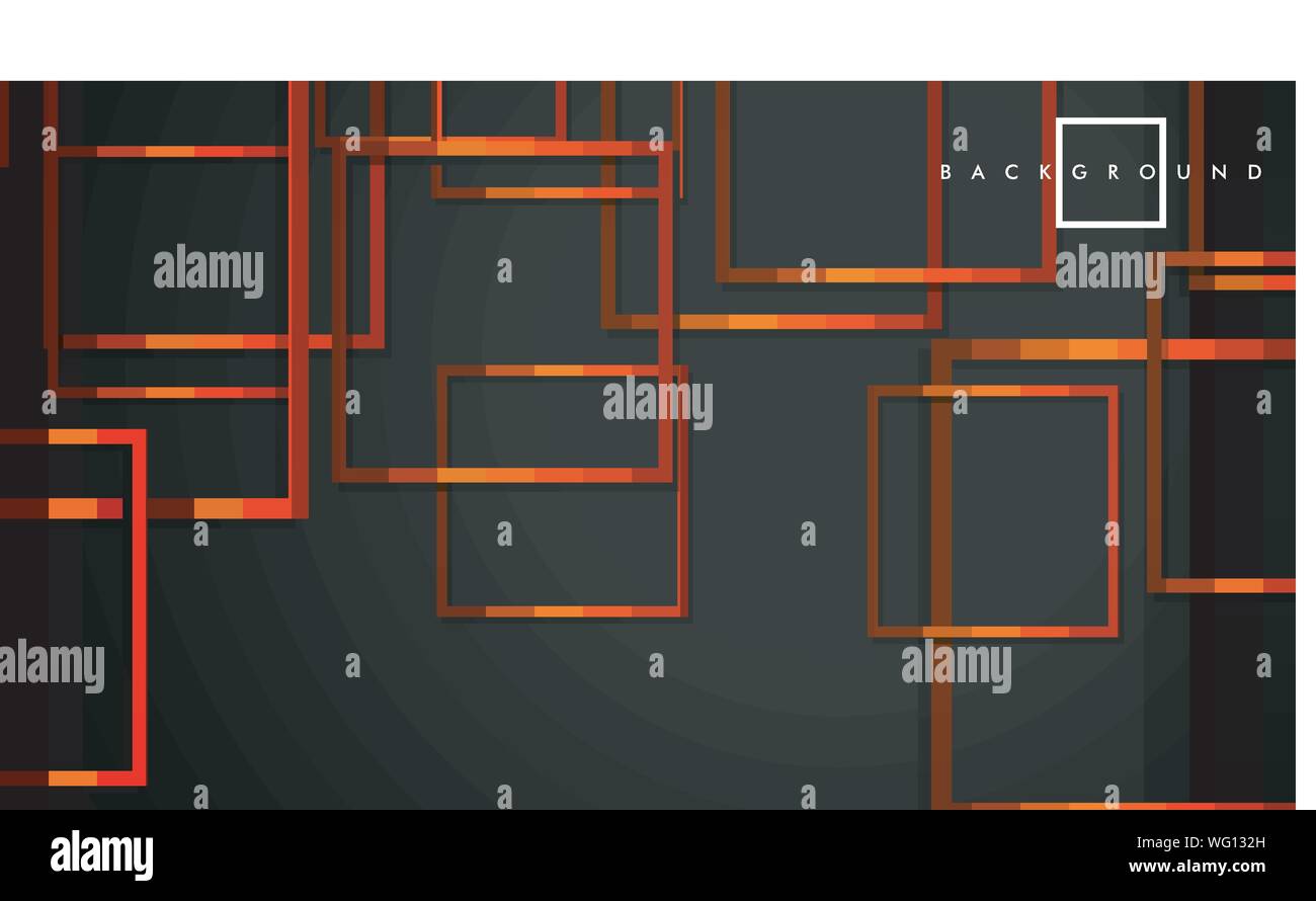 Vector Modern Abstract Squares Backgrounds . with a black orange ...