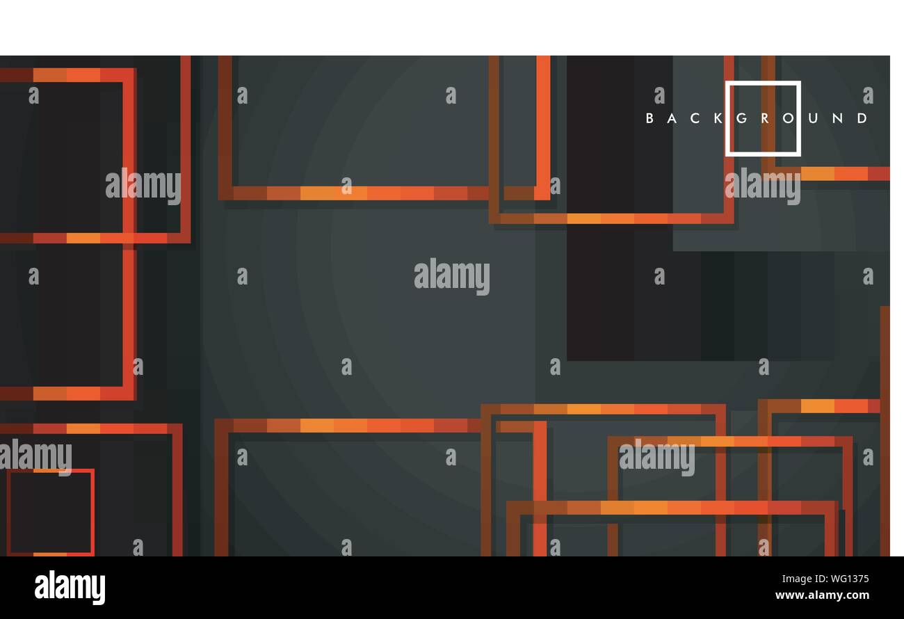 Vector Modern Abstract Squares Backgrounds . with a black orange ...