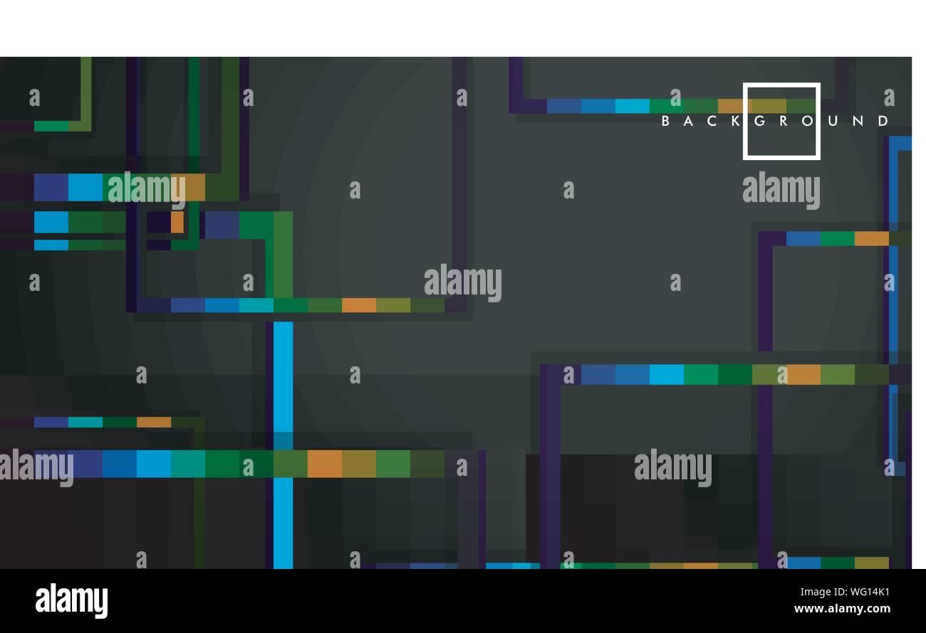 Modern Abstract Vector Box Background. with colorful gradient strips ...