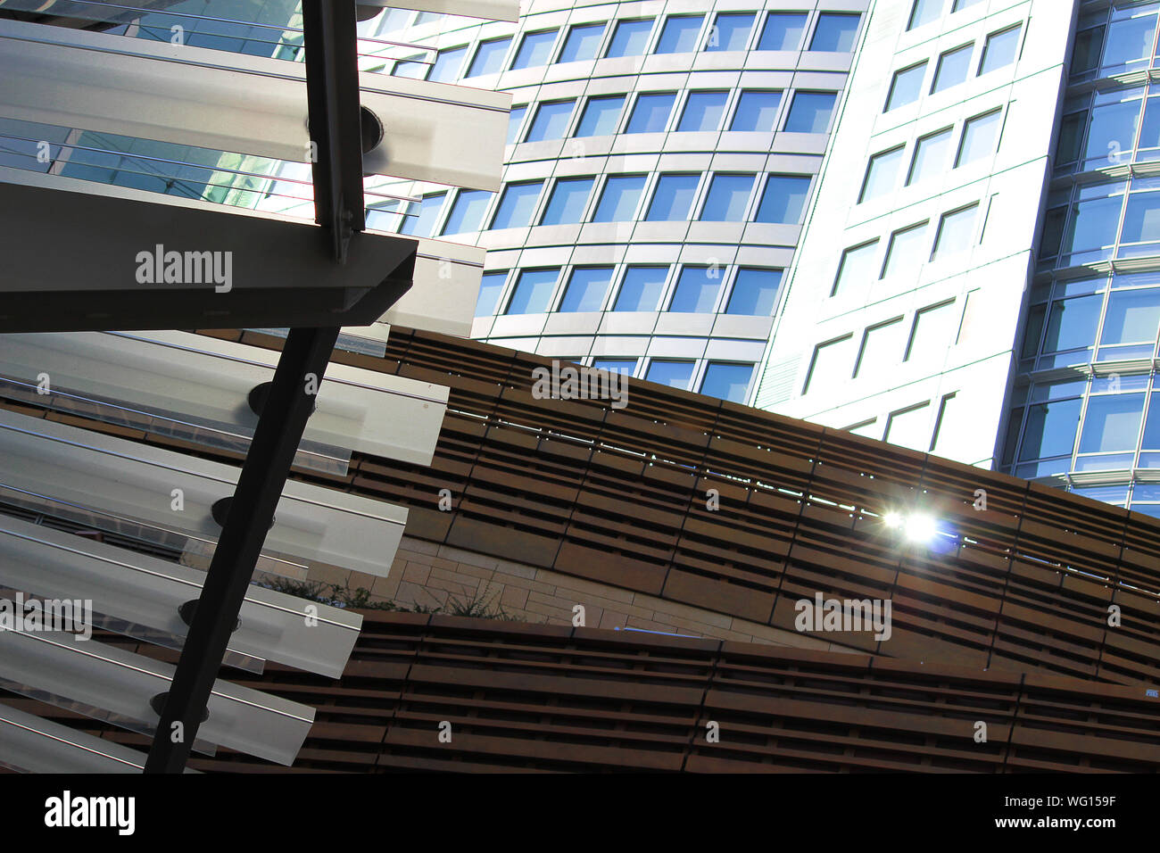 Abstract city texture taken close-up to the building's outer wall Stock ...