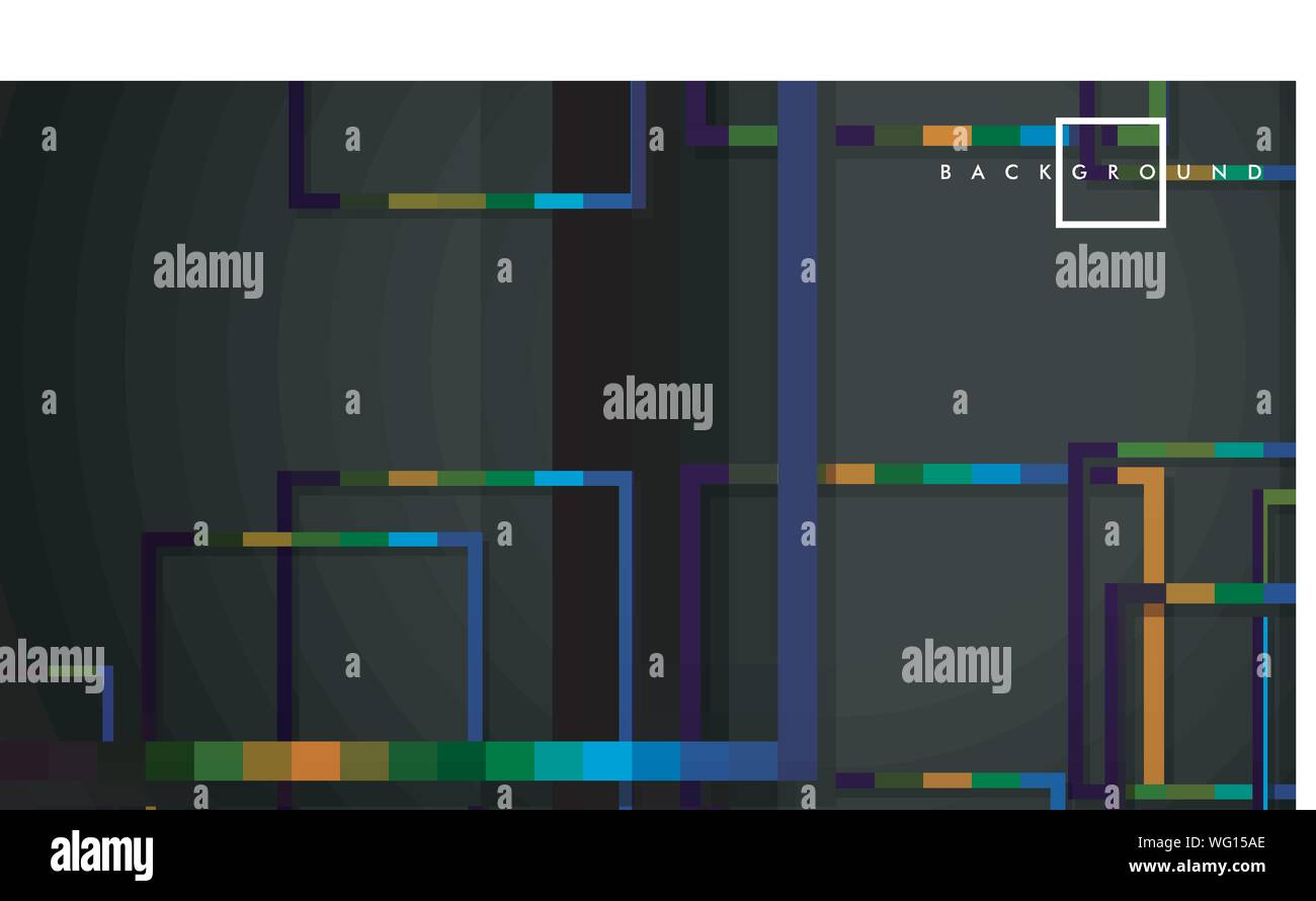 Modern Abstract Vector Box Background. with colorful gradient strips ...