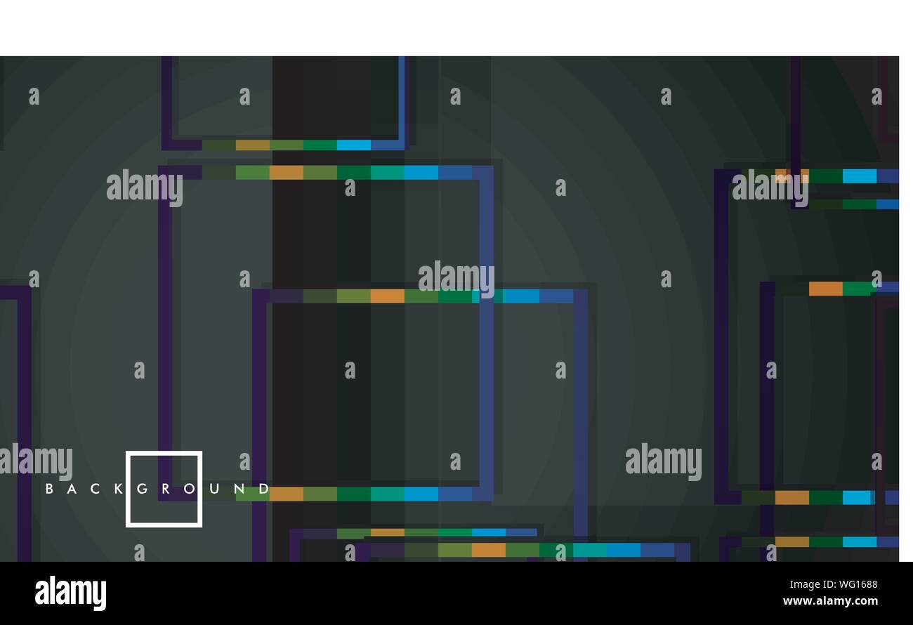 Modern Abstract Vector Box Background. with colorful gradient strips ...