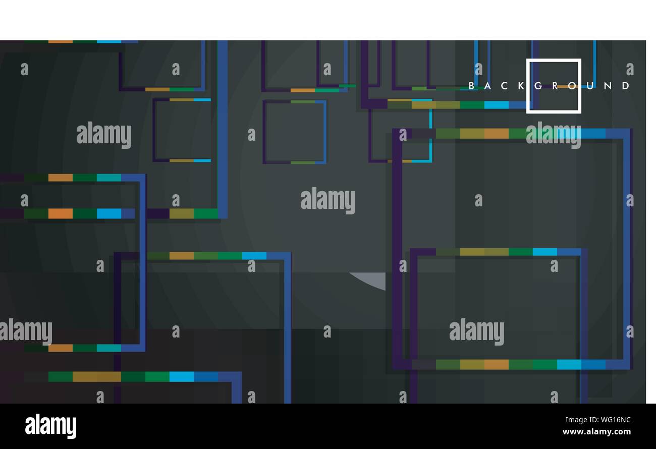 Modern Abstract Vector Box Background. with colorful gradient strips ...