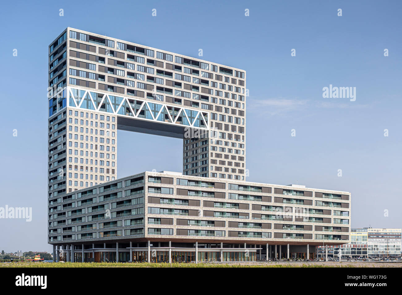 Newly build modern apartment building part of the contemporary housing ...