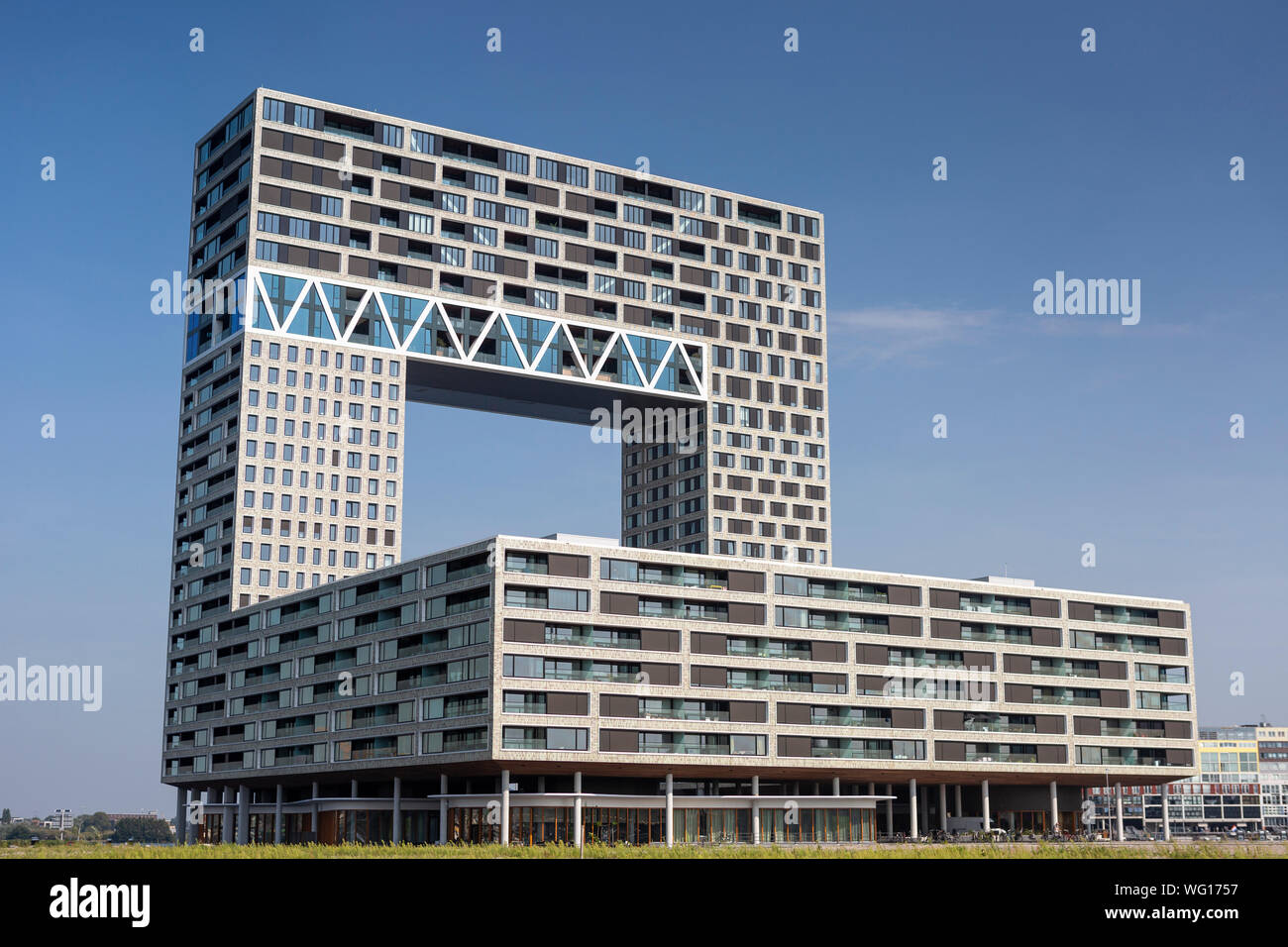 Newly build modern apartment building part of the contemporary housing ...