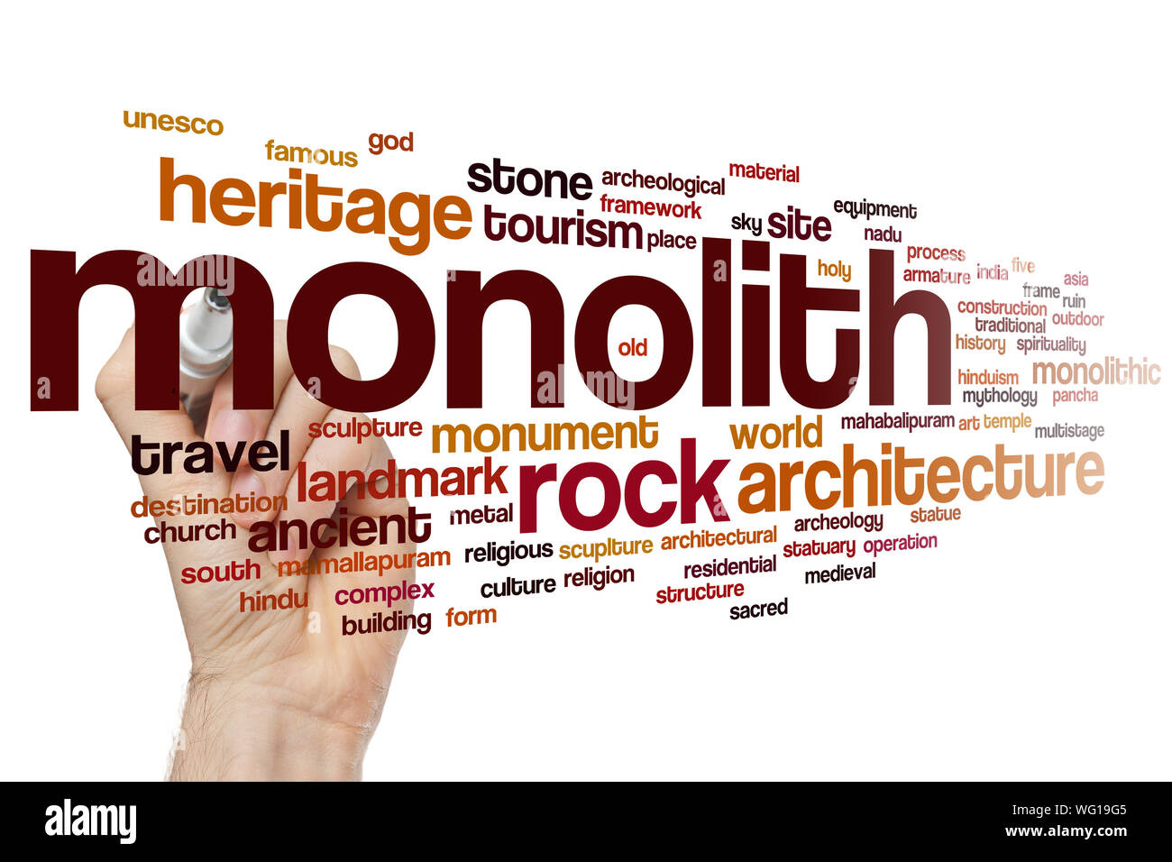 Hindu monolithic temple Cut Out Stock Images & Pictures - Alamy