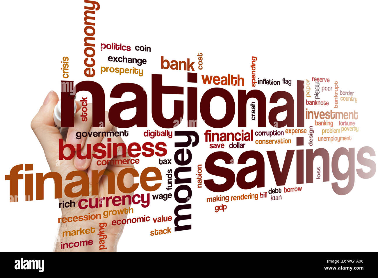 National savings word cloud concept Stock Photo - Alamy