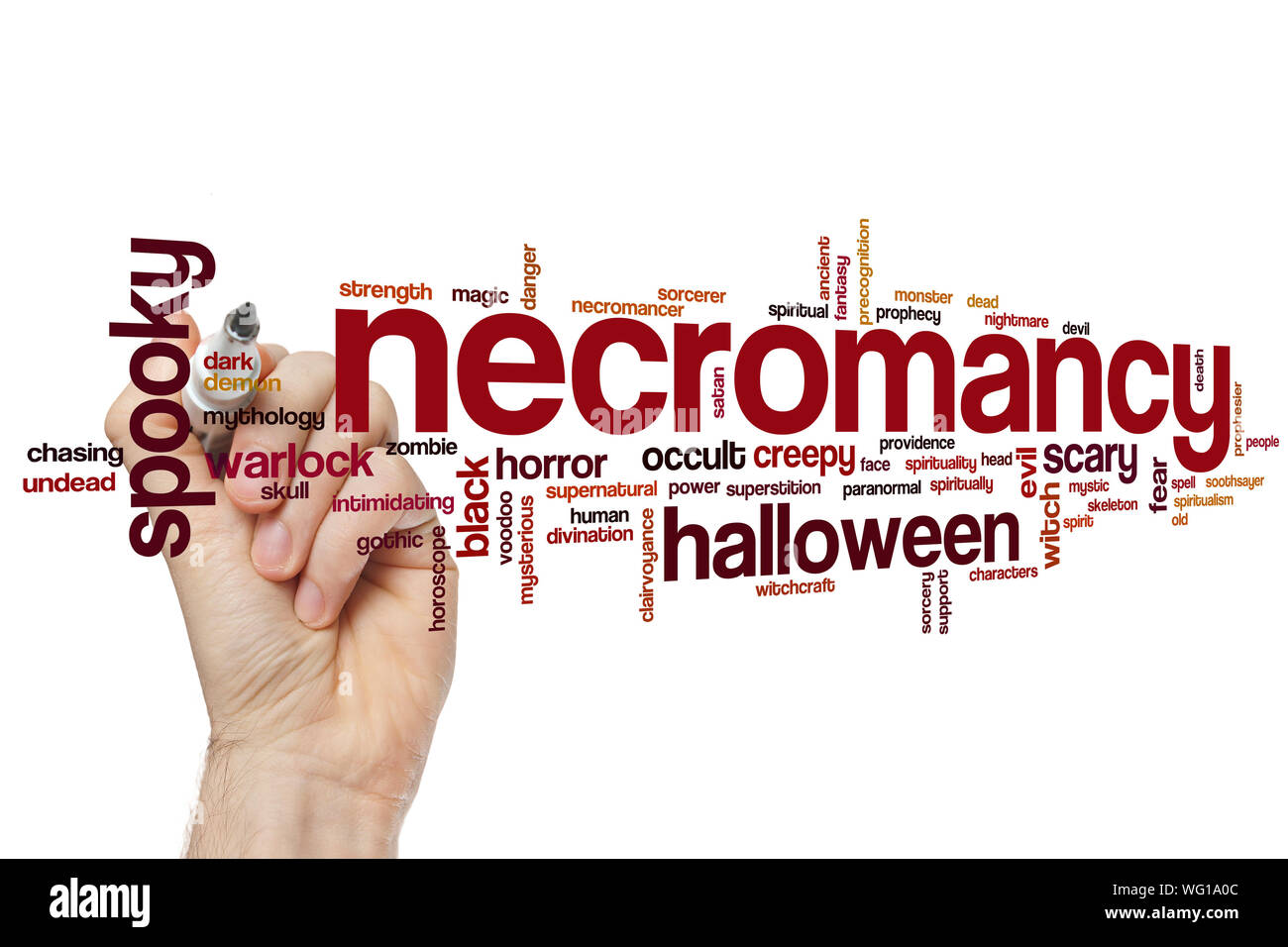 Necromancy word cloud concept Stock Photo - Alamy