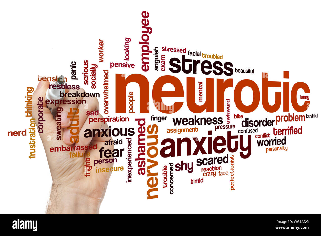 Neurotic word cloud concept Stock Photo - Alamy