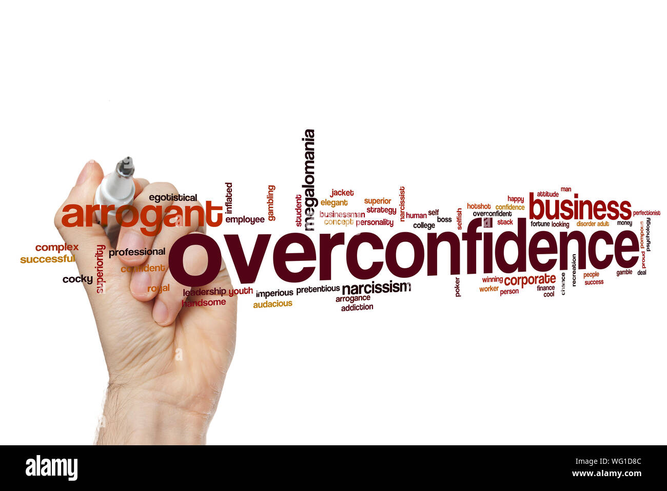 Overconfidence word cloud concept Stock Photo - Alamy