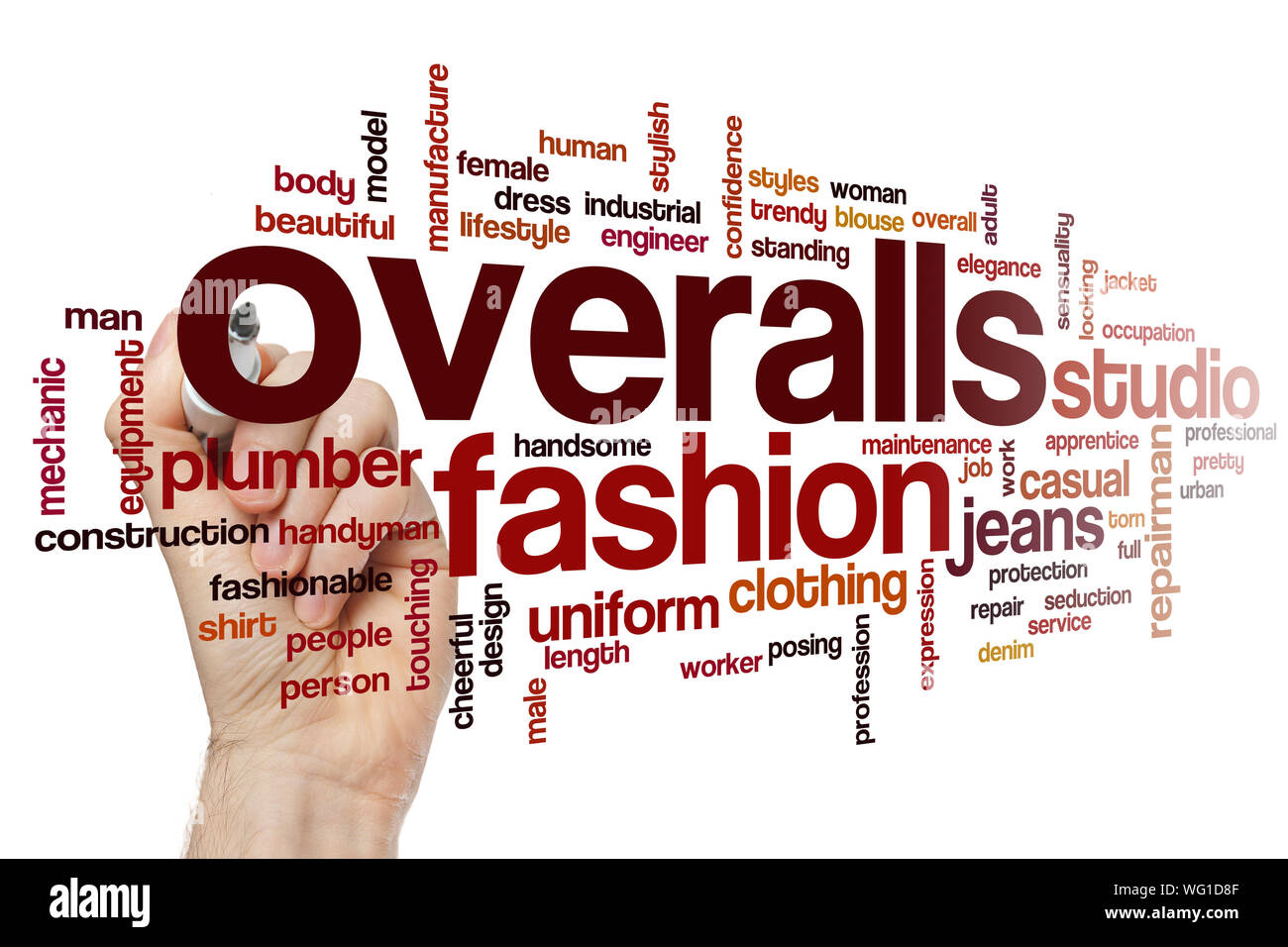 Overalls word cloud concept Stock Photo - Alamy
