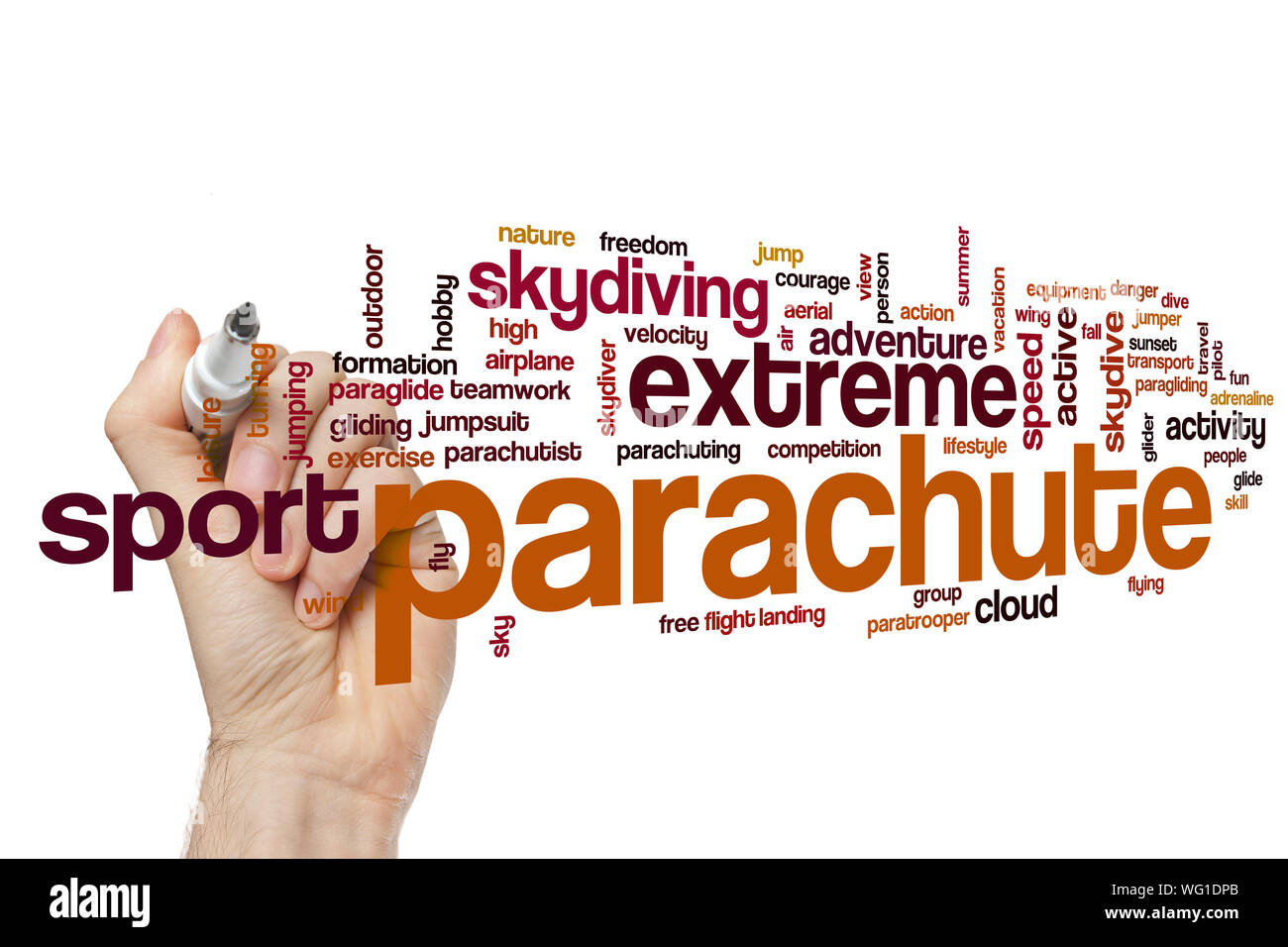 Parachute word cloud concept Stock Photo - Alamy