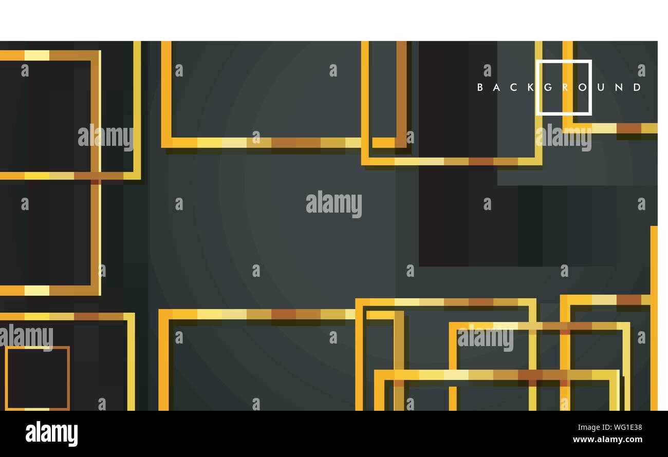 Vector Modern Abstract Squares Backgrounds . with a black and gold ...