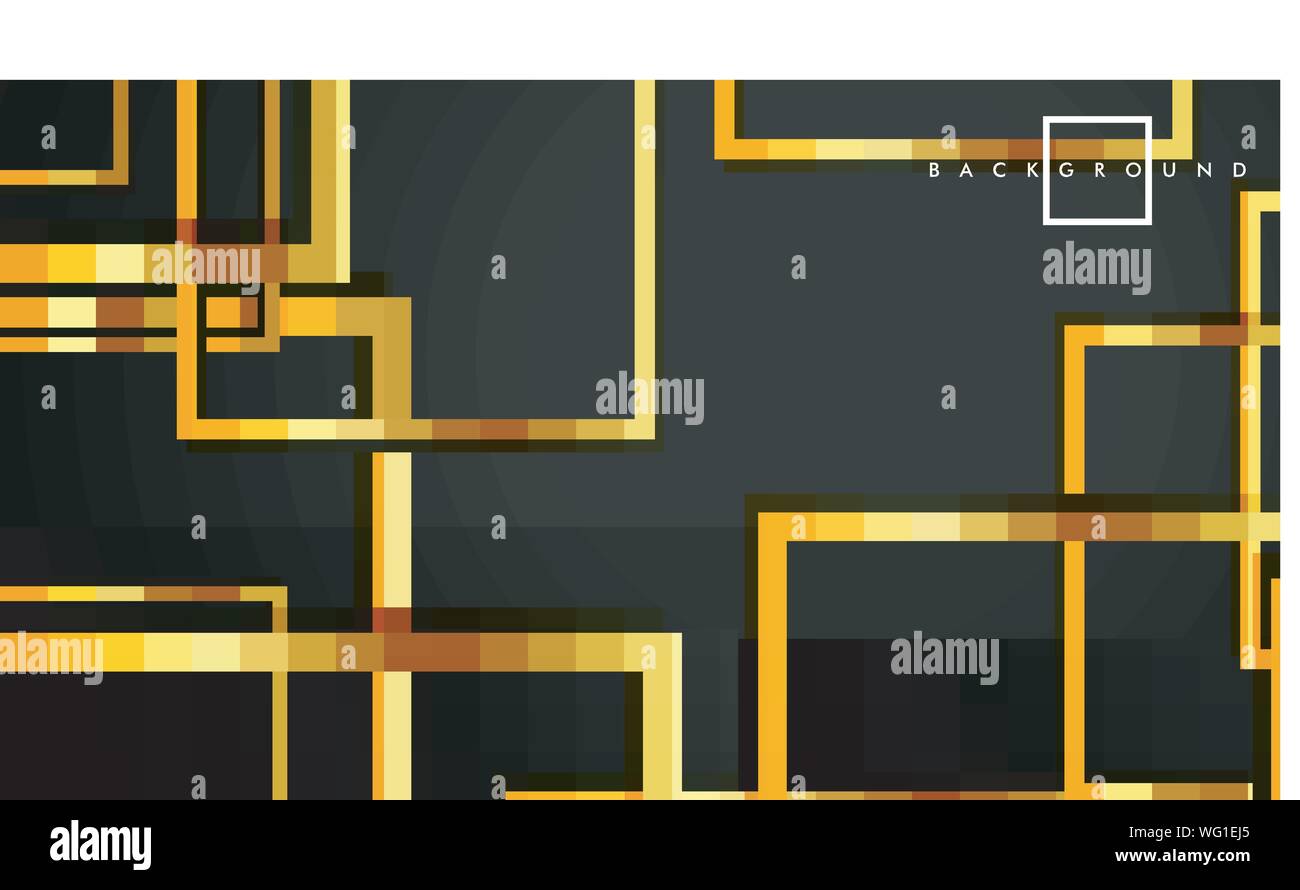 Vector Modern Abstract Squares Backgrounds . with a black and gold ...