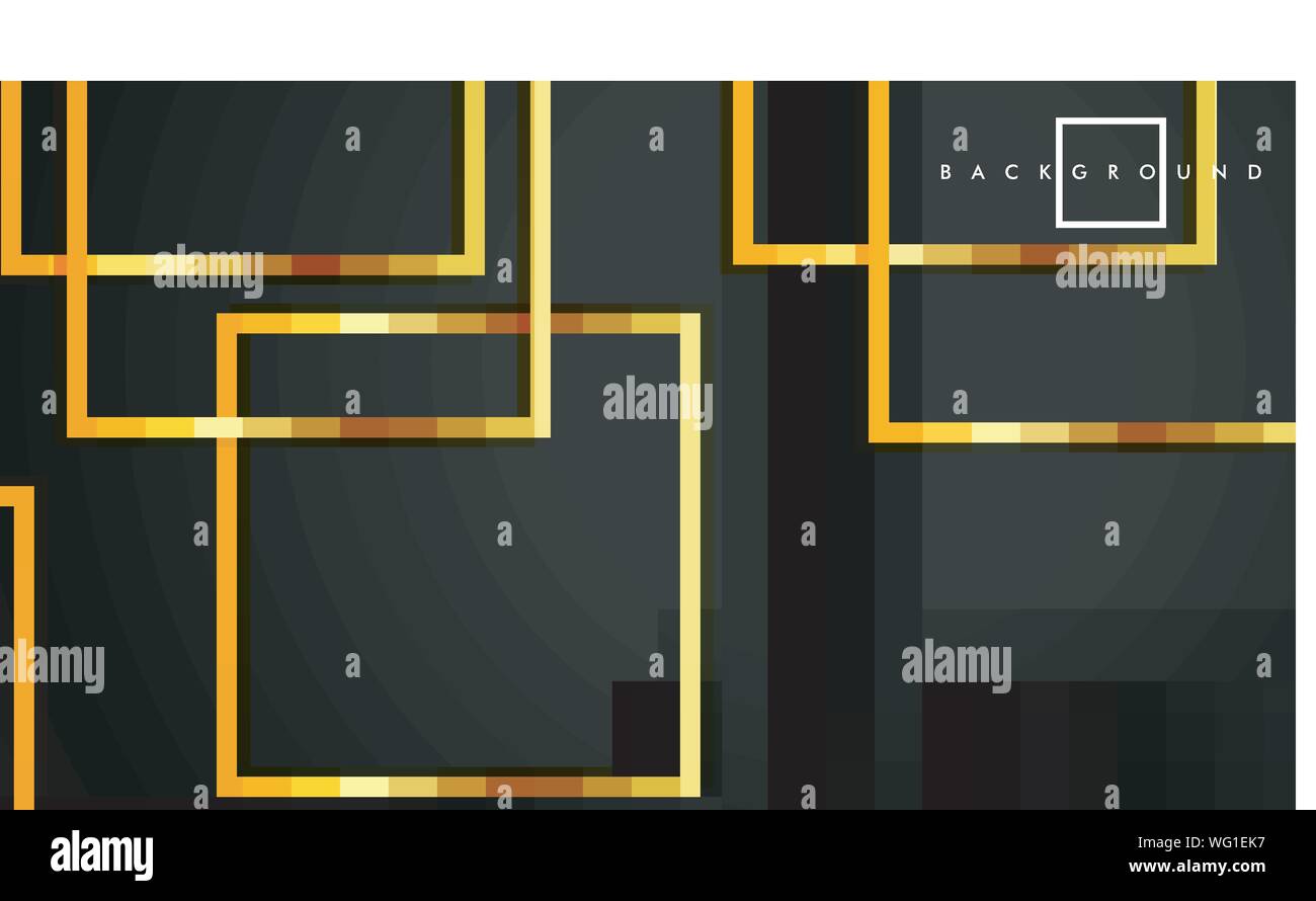 Vector Modern Abstract Squares Backgrounds . with a black and gold ...