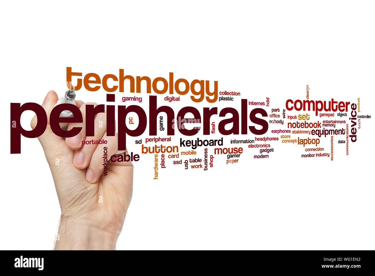 Peripherals word cloud concept Stock Photo - Alamy
