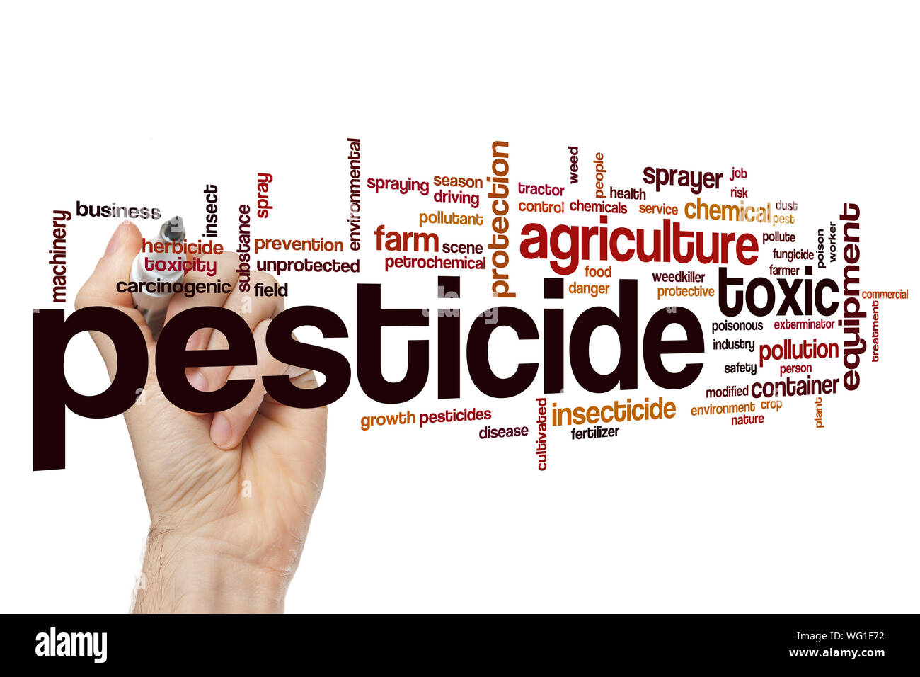 Farmer spray pesticide farm Cut Out Stock Images & Pictures - Alamy