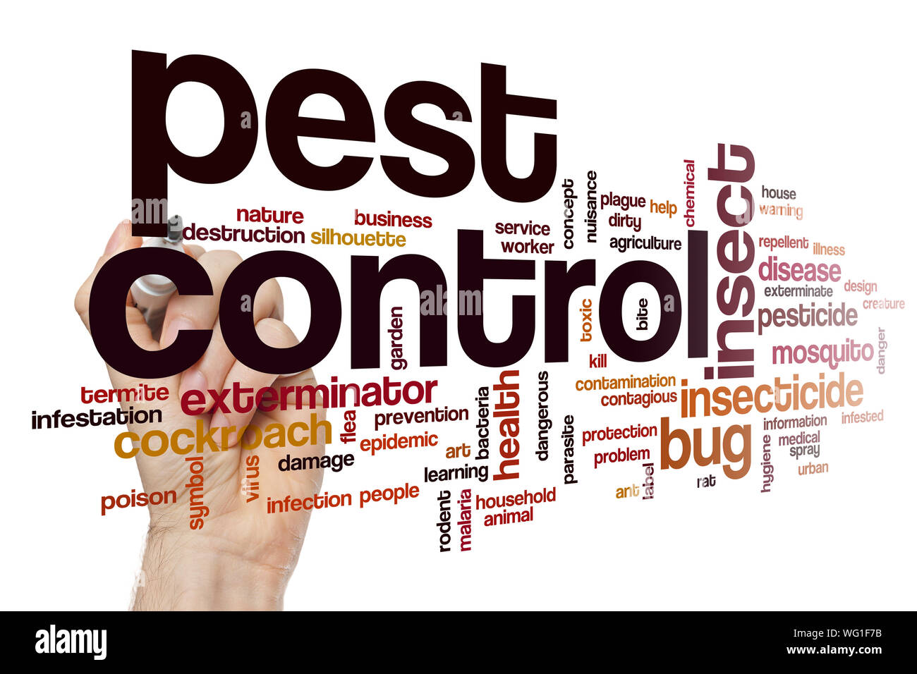 Pest control word cloud concept Stock Photo - Alamy