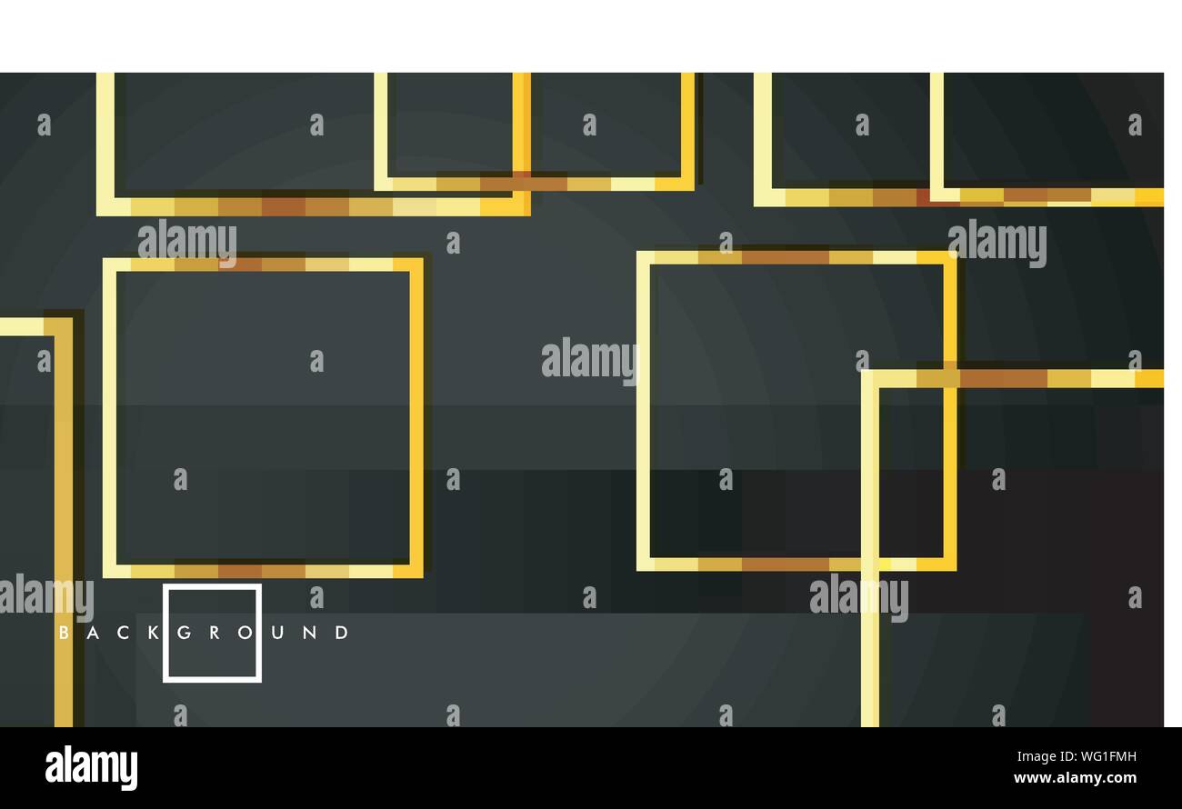 Vector Modern Abstract Squares Backgrounds . with a black and gold ...