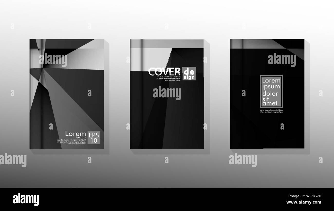 Cover gradient design set Black and White Stock Photos & Images - Alamy