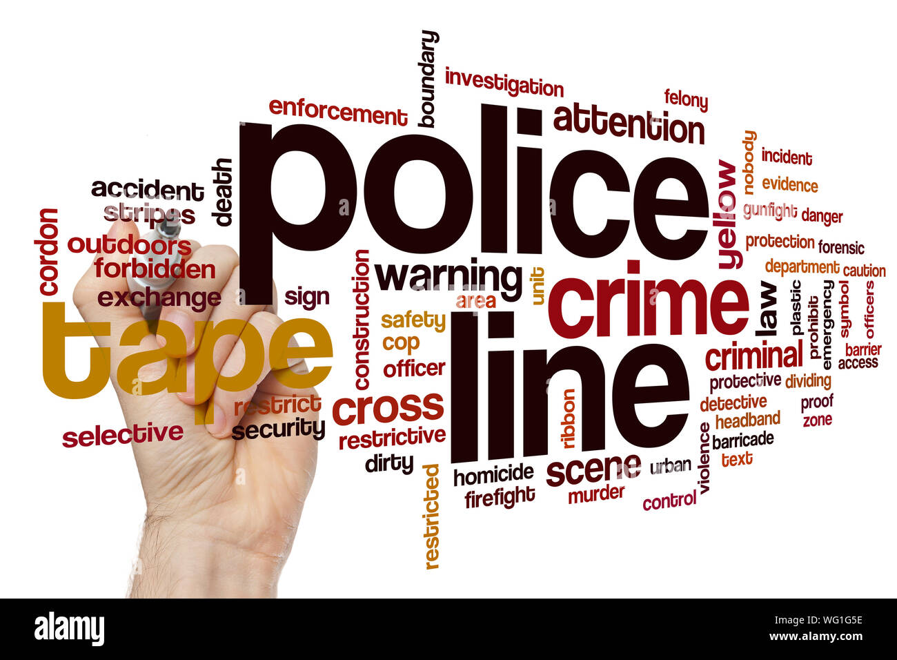 Police accident investigation Cut Out Stock Images & Pictures - Alamy