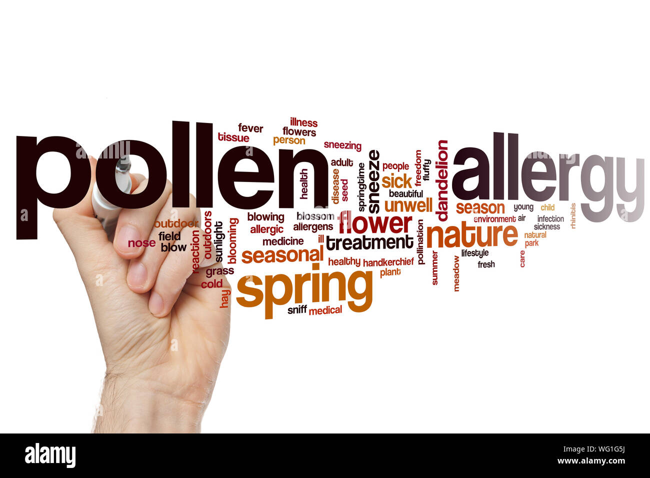 Blowing Dandelion Allergy Cut Out Stock Images & Pictures - Alamy