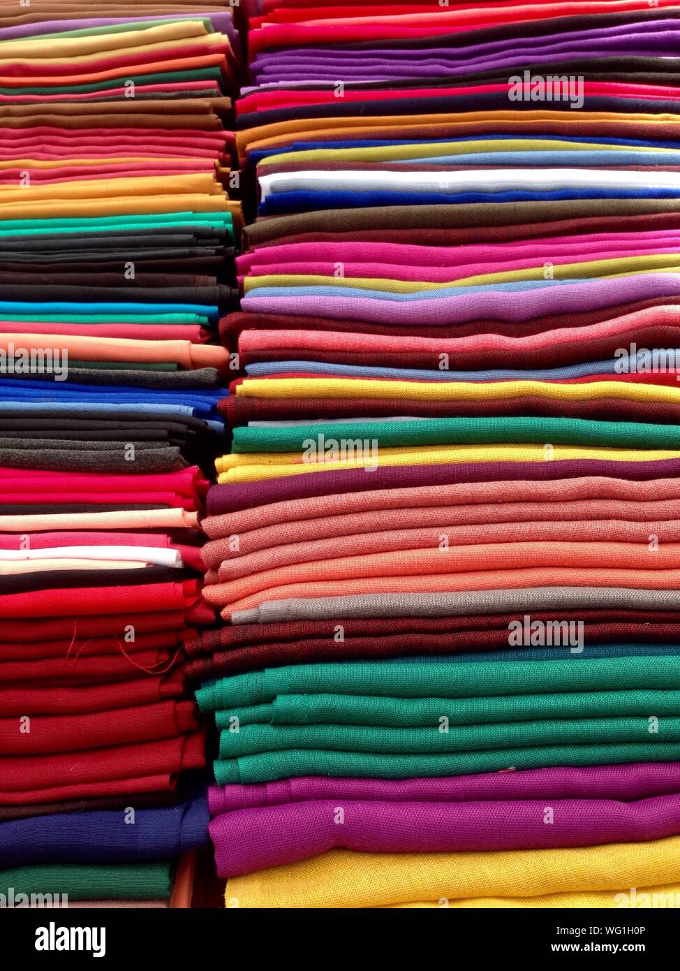 Stacked textiles hi-res stock photography and images - Alamy