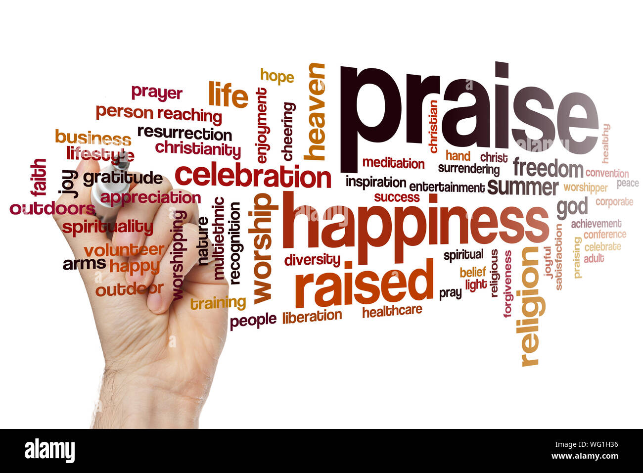 Praise word cloud concept Stock Photo - Alamy