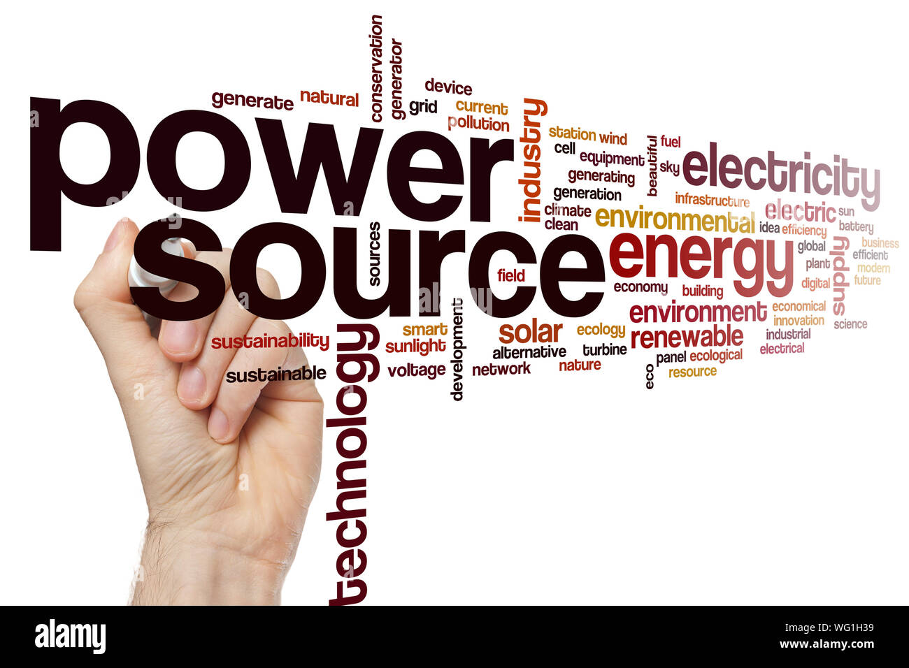 Battery word cloud concept energy hi-res stock photography and images ...