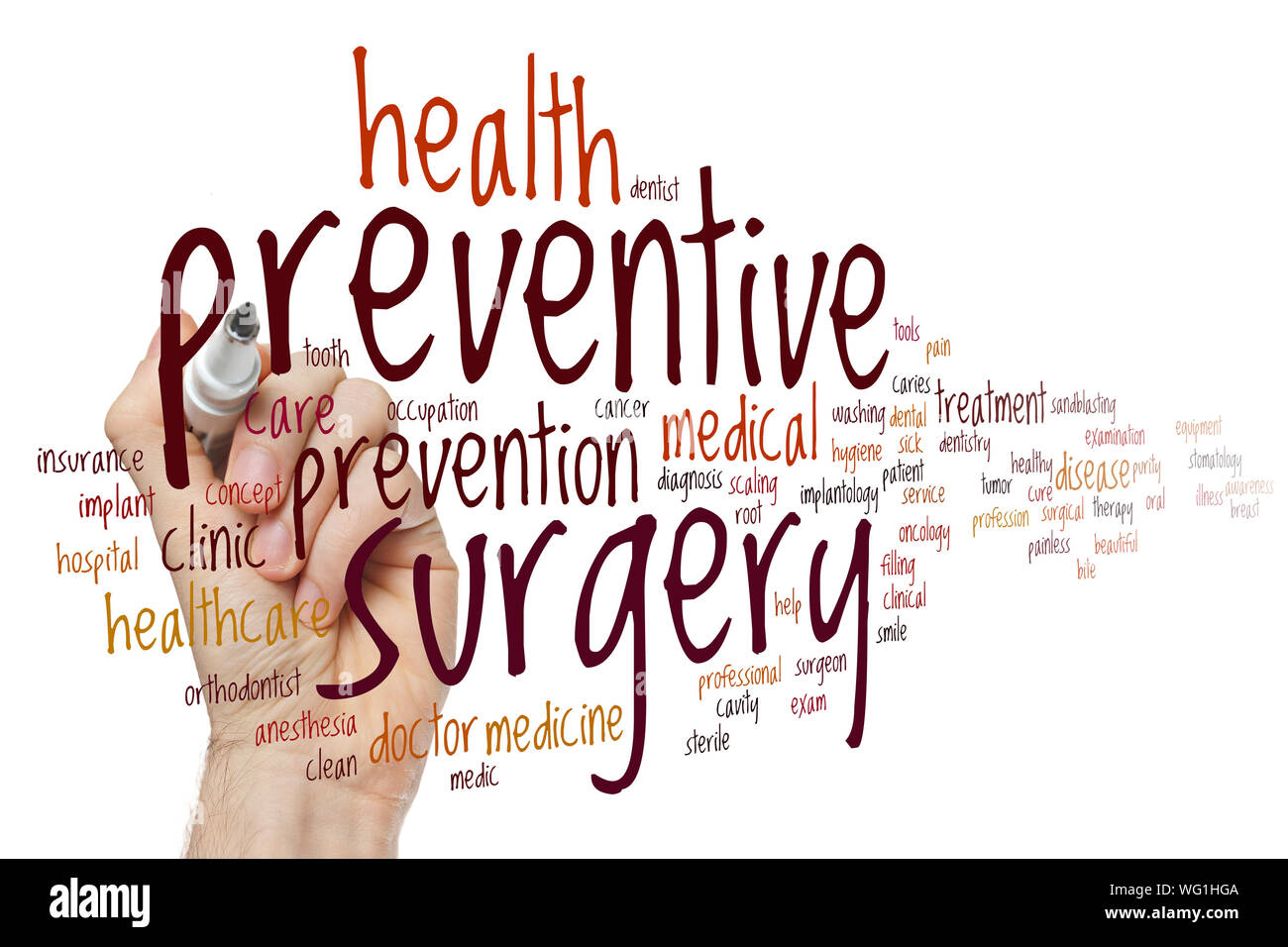 Preventive surgery word cloud concept Stock Photo - Alamy