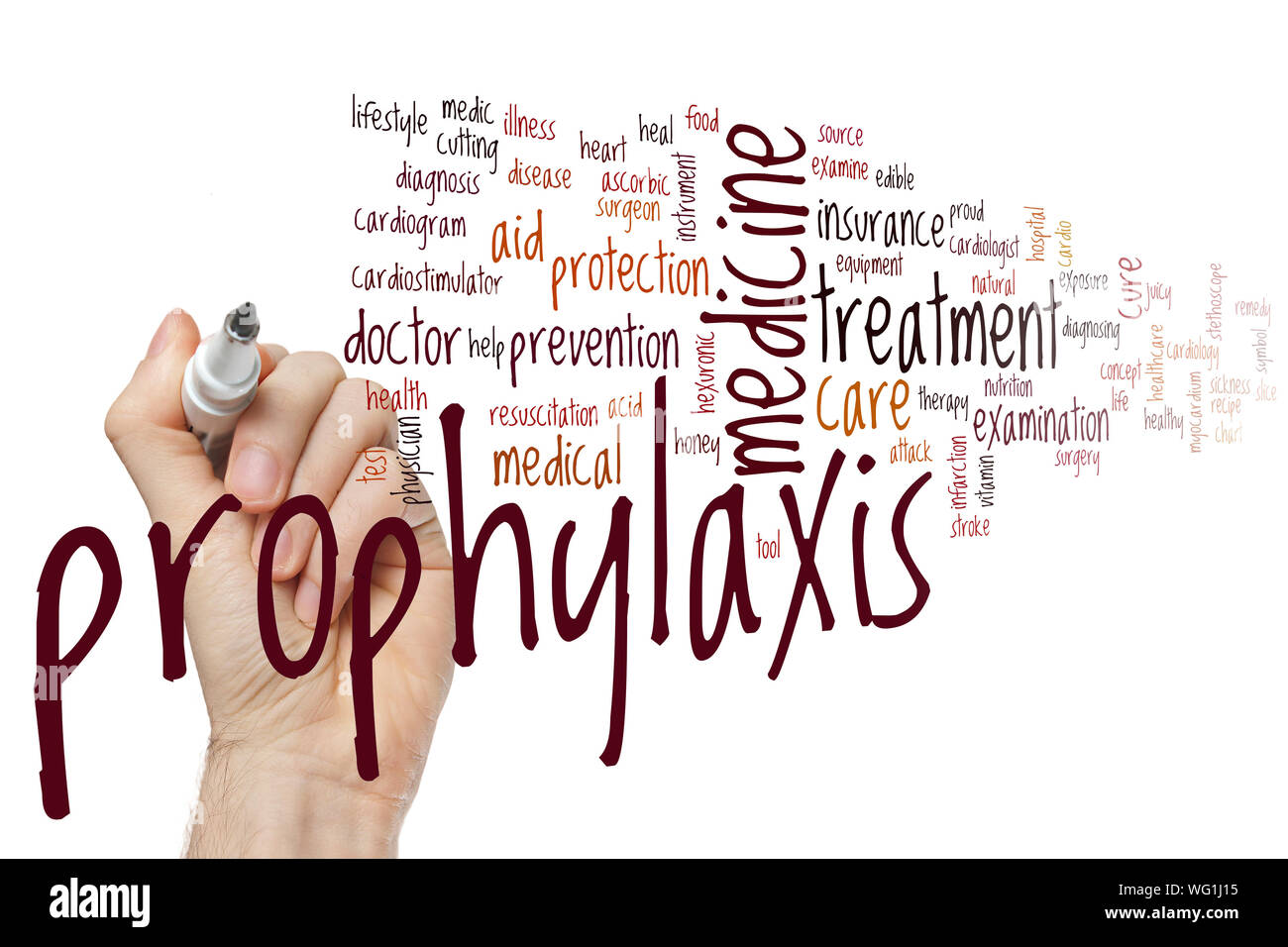 Prophylaxis word cloud concept Stock Photo - Alamy