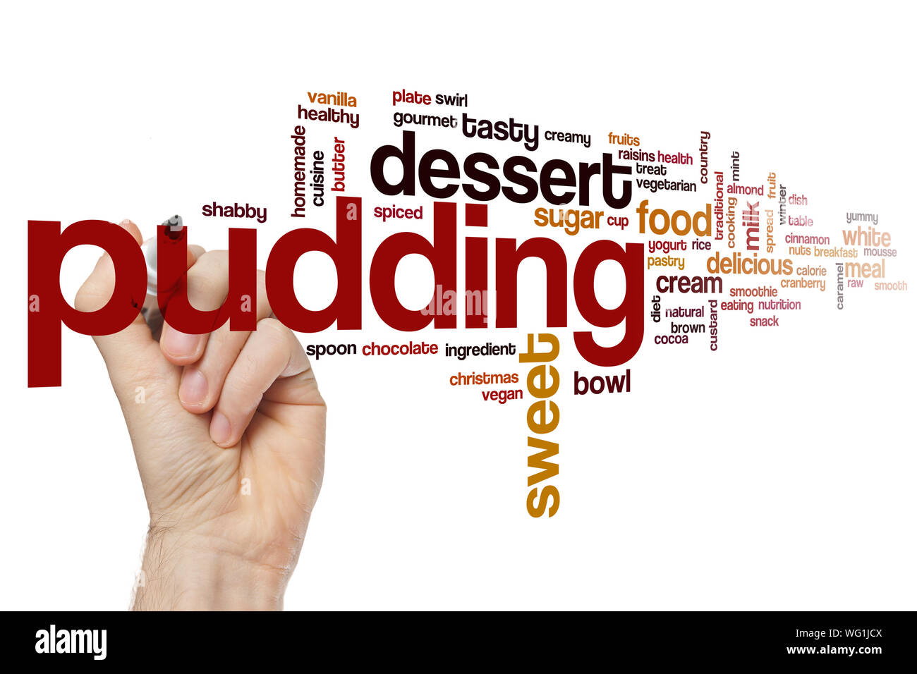 Pudding word cloud concept Stock Photo - Alamy