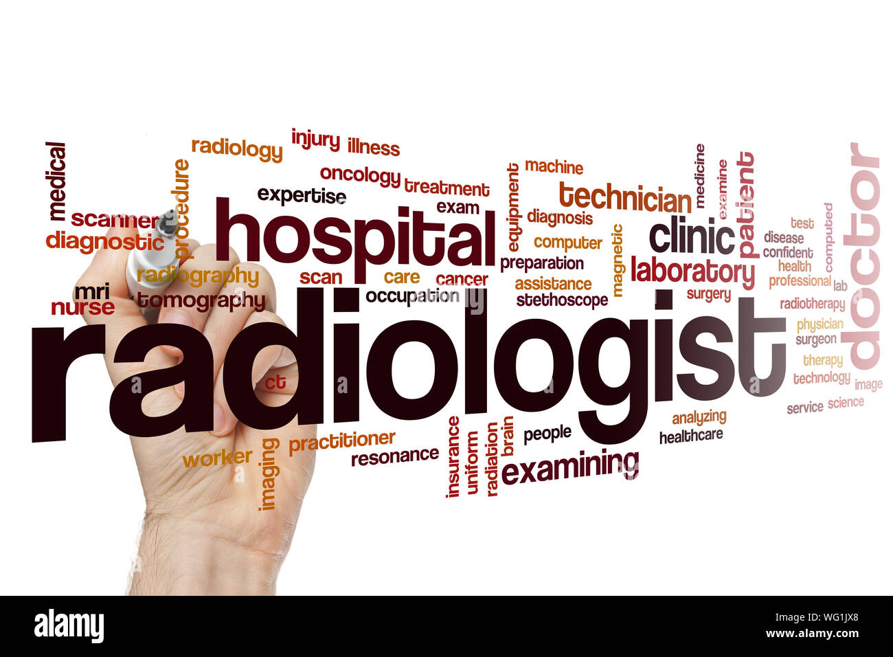 Radiologist word cloud concept Stock Photo - Alamy