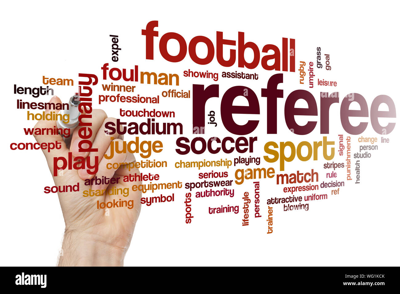 Referee word cloud concept Stock Photo - Alamy