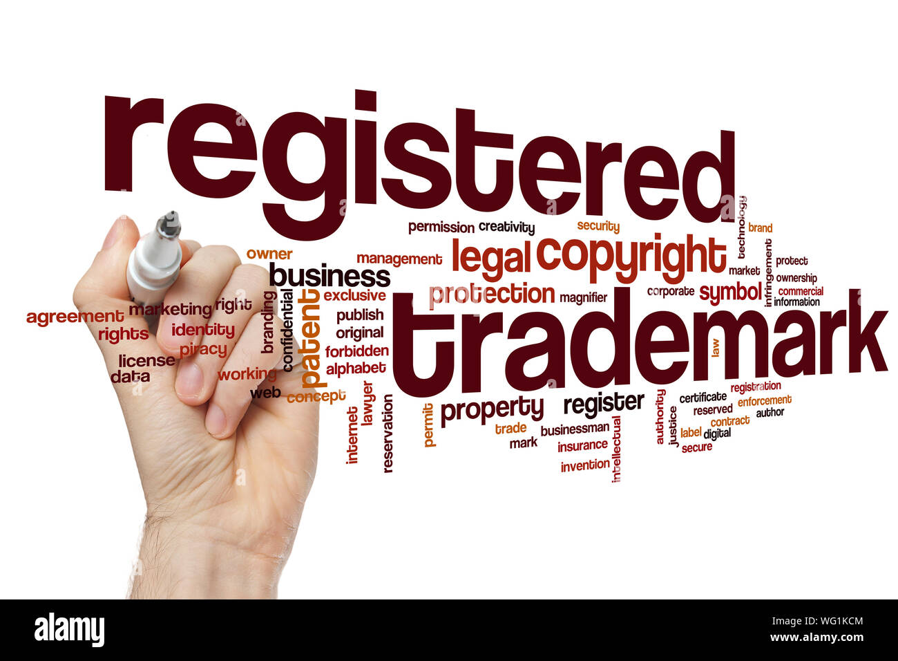 Registered trademark word cloud concept Stock Photo - Alamy