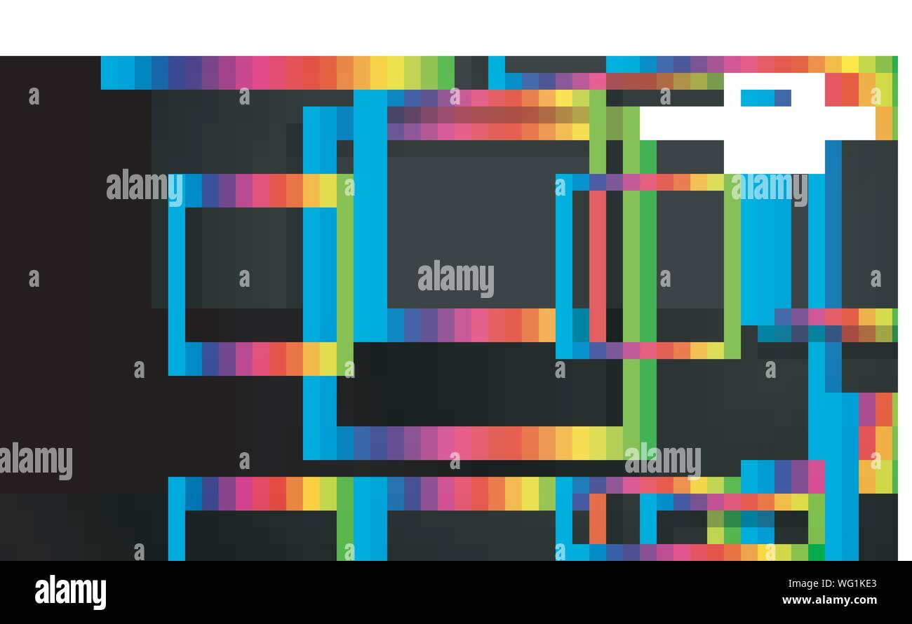 Vector Modern Abstract Squares Backgrounds . with a black and rainbow color gradient. eps 10 ...