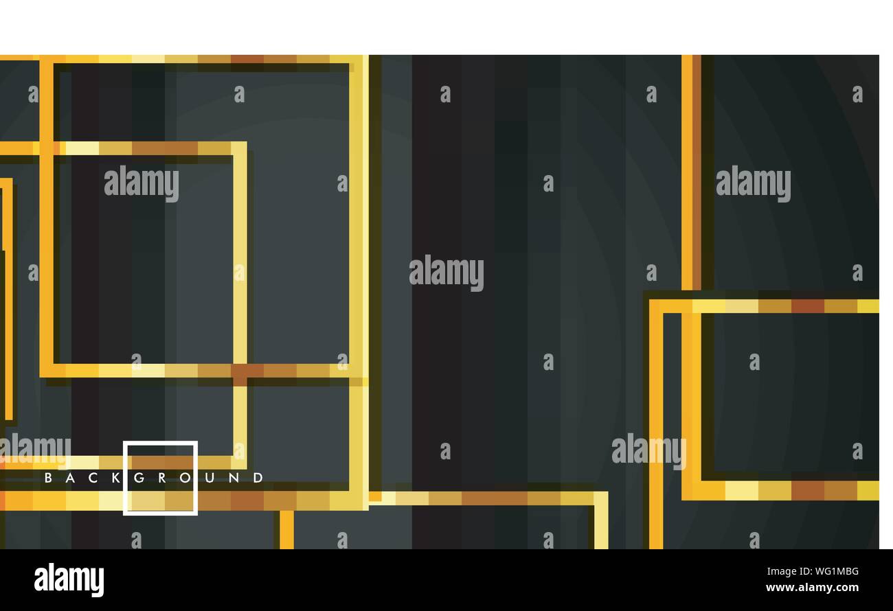 Vector Modern Abstract Squares Backgrounds . with a black and gold ...