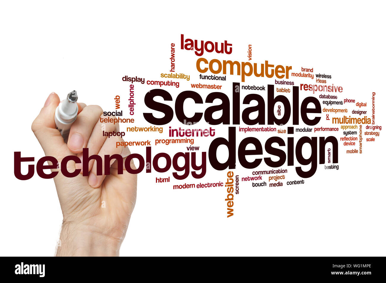 Scalable design word cloud concept Stock Photo - Alamy