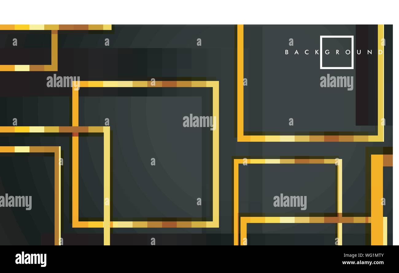Vector Modern Abstract Squares Backgrounds . with a black and gold ...