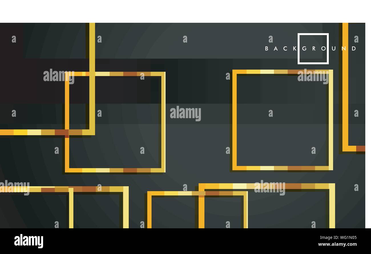 Vector Modern Abstract Squares Backgrounds . with a black and gold ...