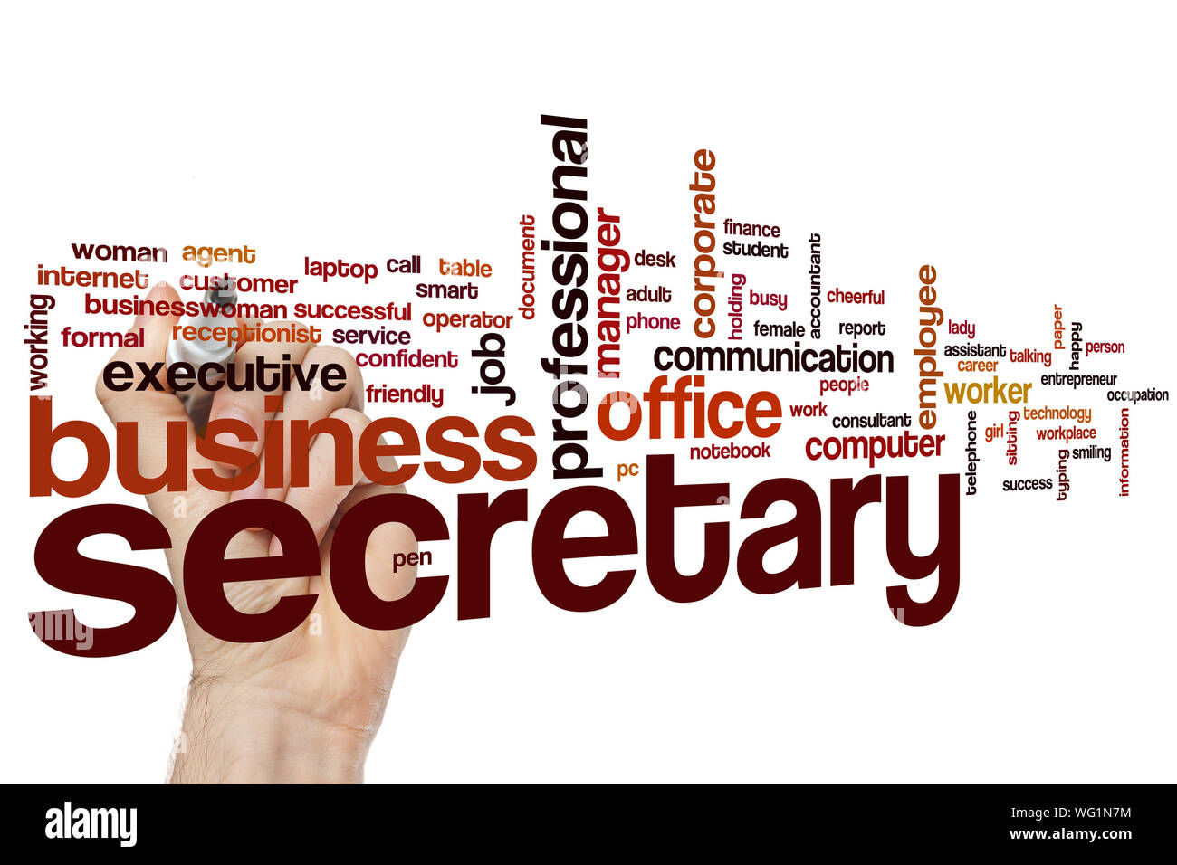 Secretary word cloud concept Stock Photo - Alamy