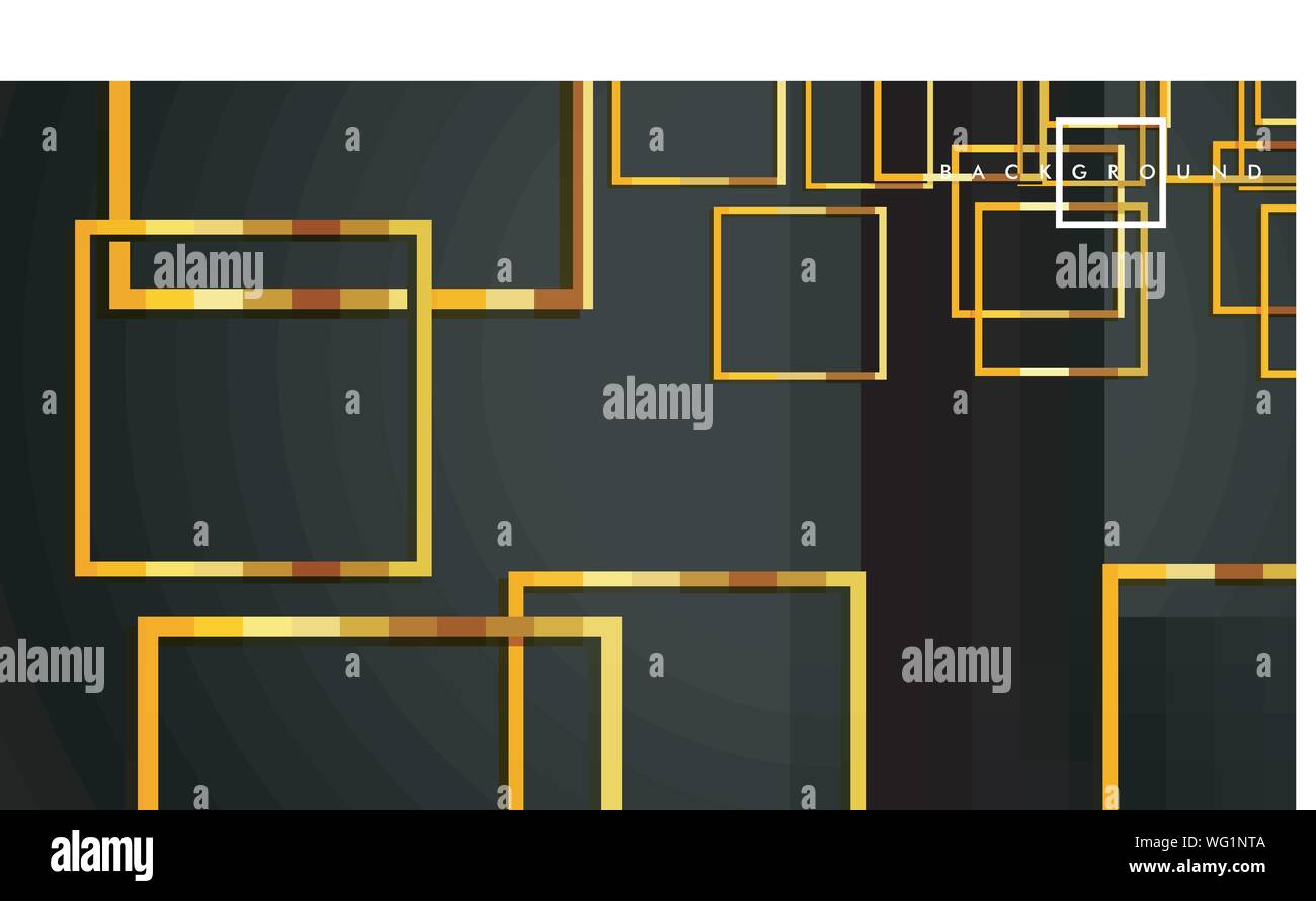 Vector Modern Abstract Squares Backgrounds . with a black and gold ...