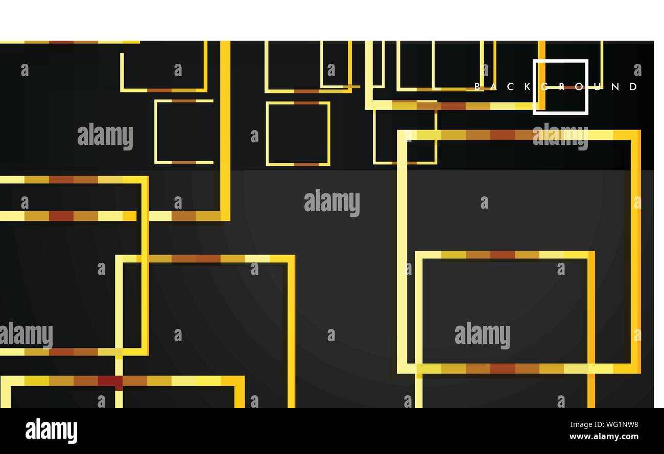 Vector Modern Abstract Squares Backgrounds . with a black and gold ...