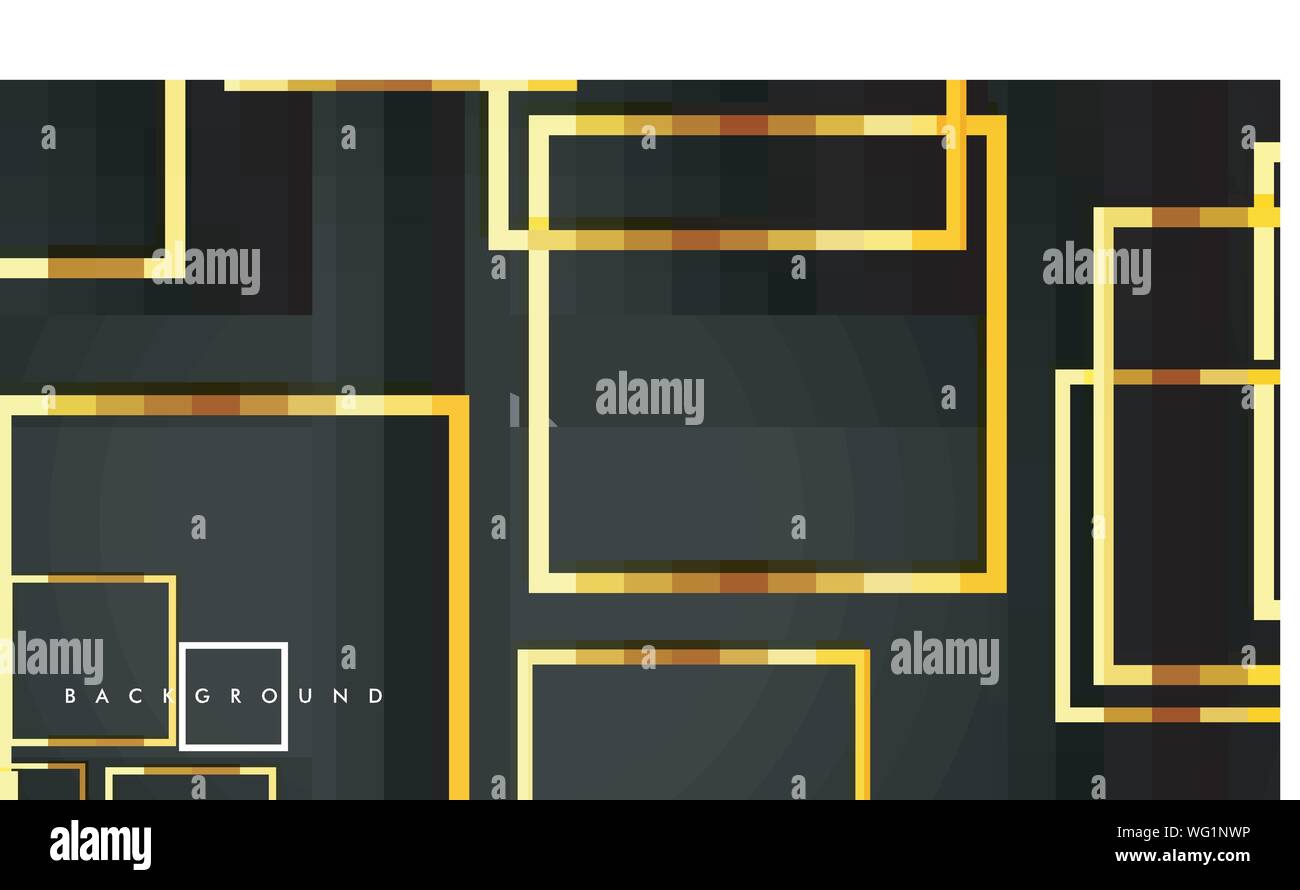 Vector Modern Abstract Squares Backgrounds . with a black and gold ...