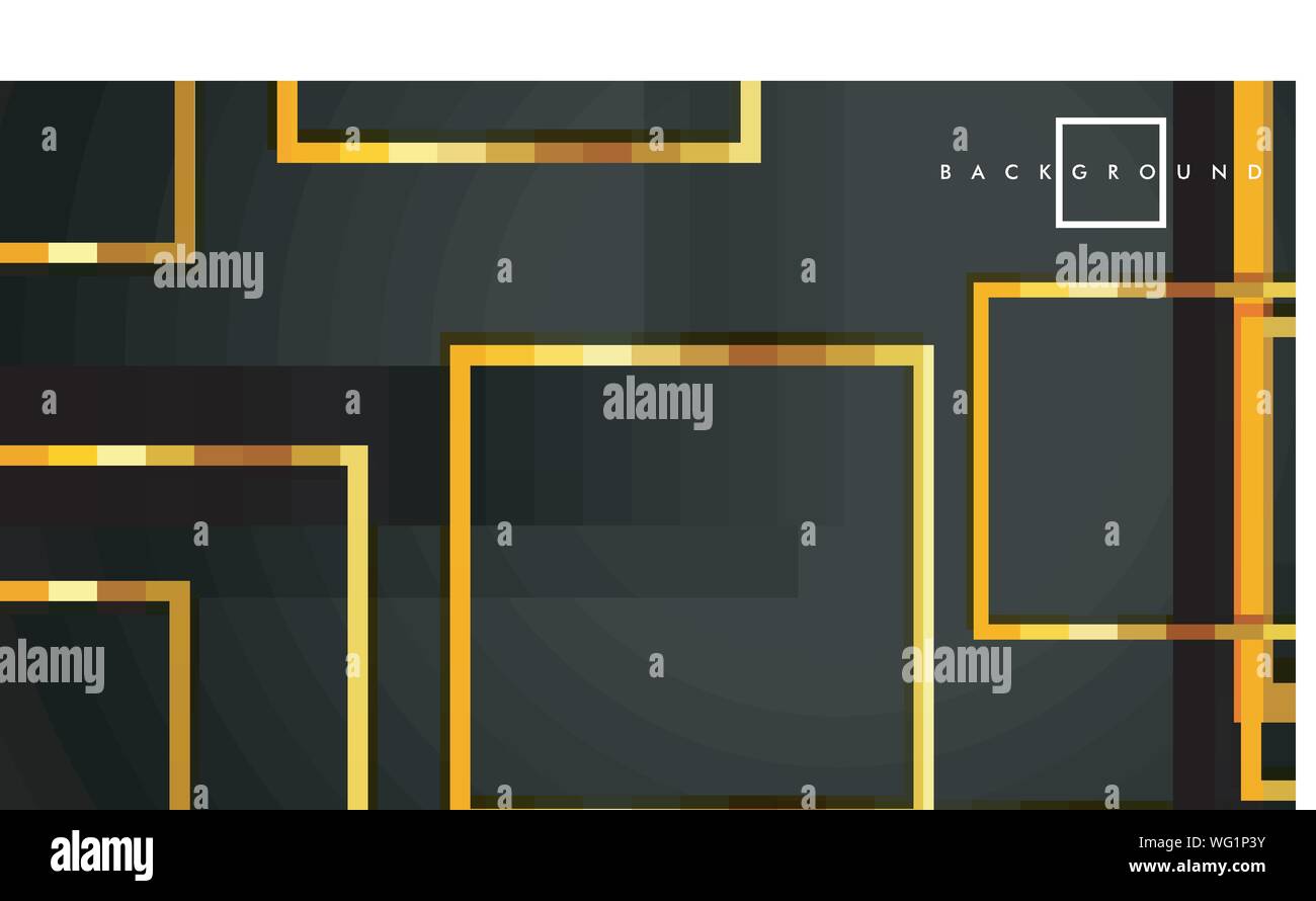 Vector Modern Abstract Squares Backgrounds . with a black and gold ...