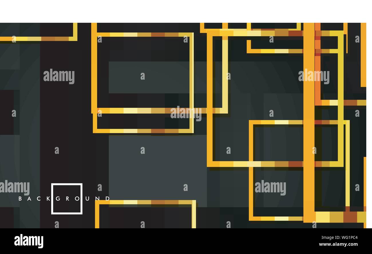 Vector Modern Abstract Squares Backgrounds . with a black and gold ...